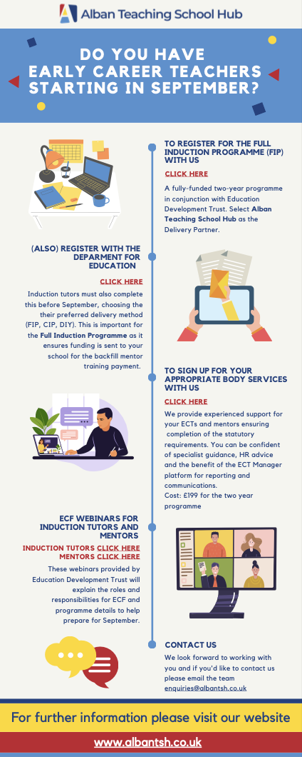 Register your ECT for Early Career Framework – Alban